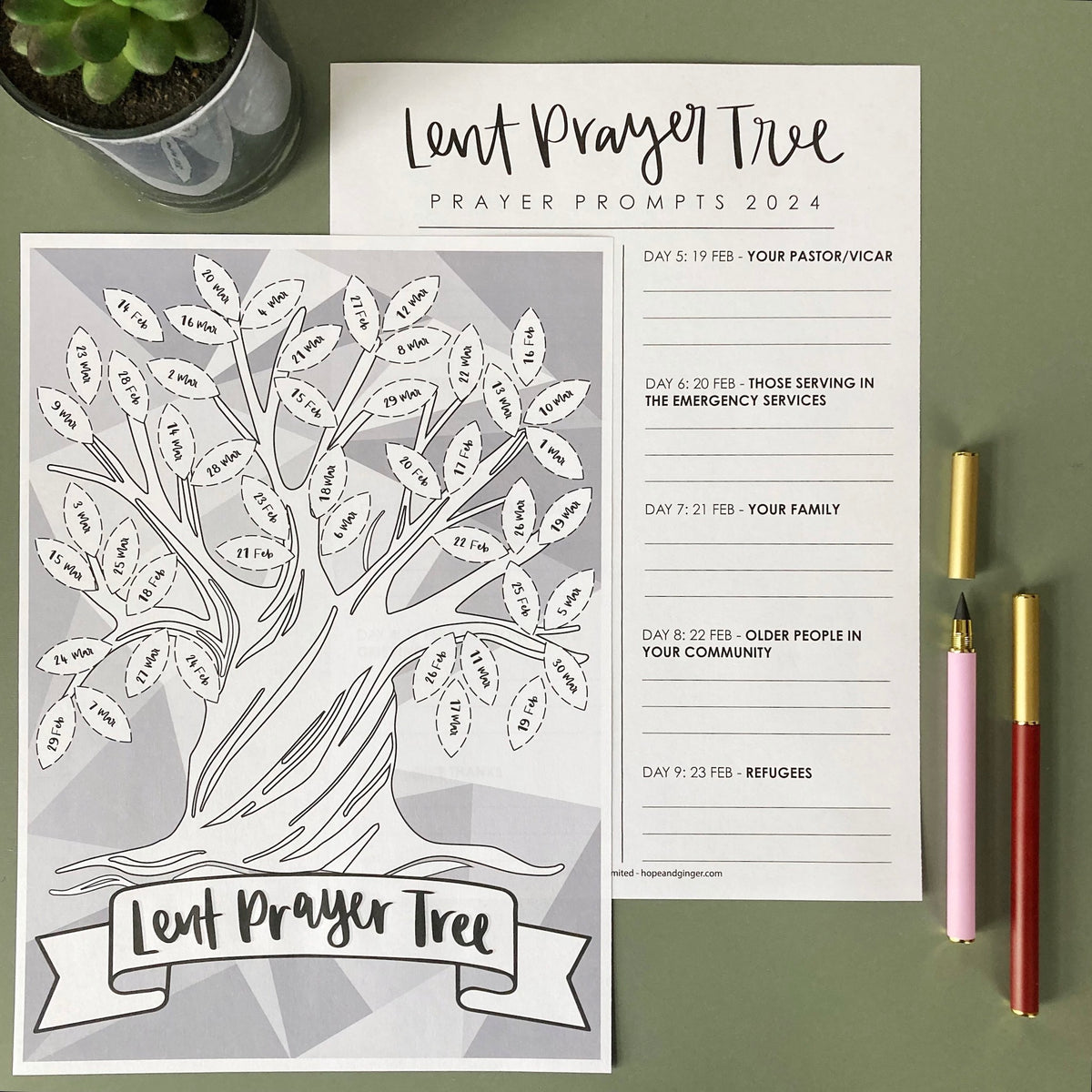 Printable Lent Prayer Tree 2024 – Hope and Ginger