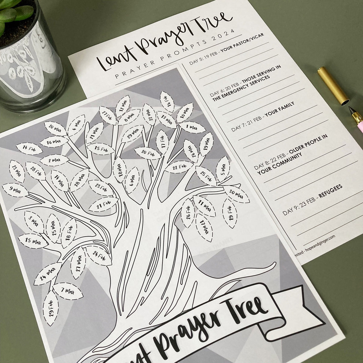 Printable Lent Prayer Tree 2024 – Hope and Ginger